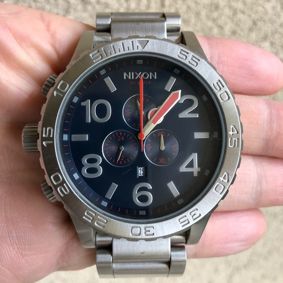 Nixon | Accessories | Mens Nixon Watch 53red Hands With A Blue Face ...